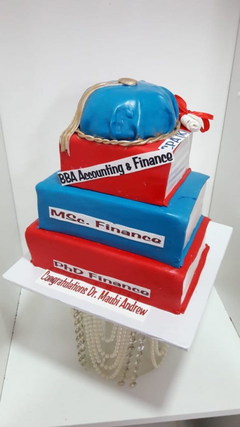 Phd in Finance Graduation Cake - Hope Cakes